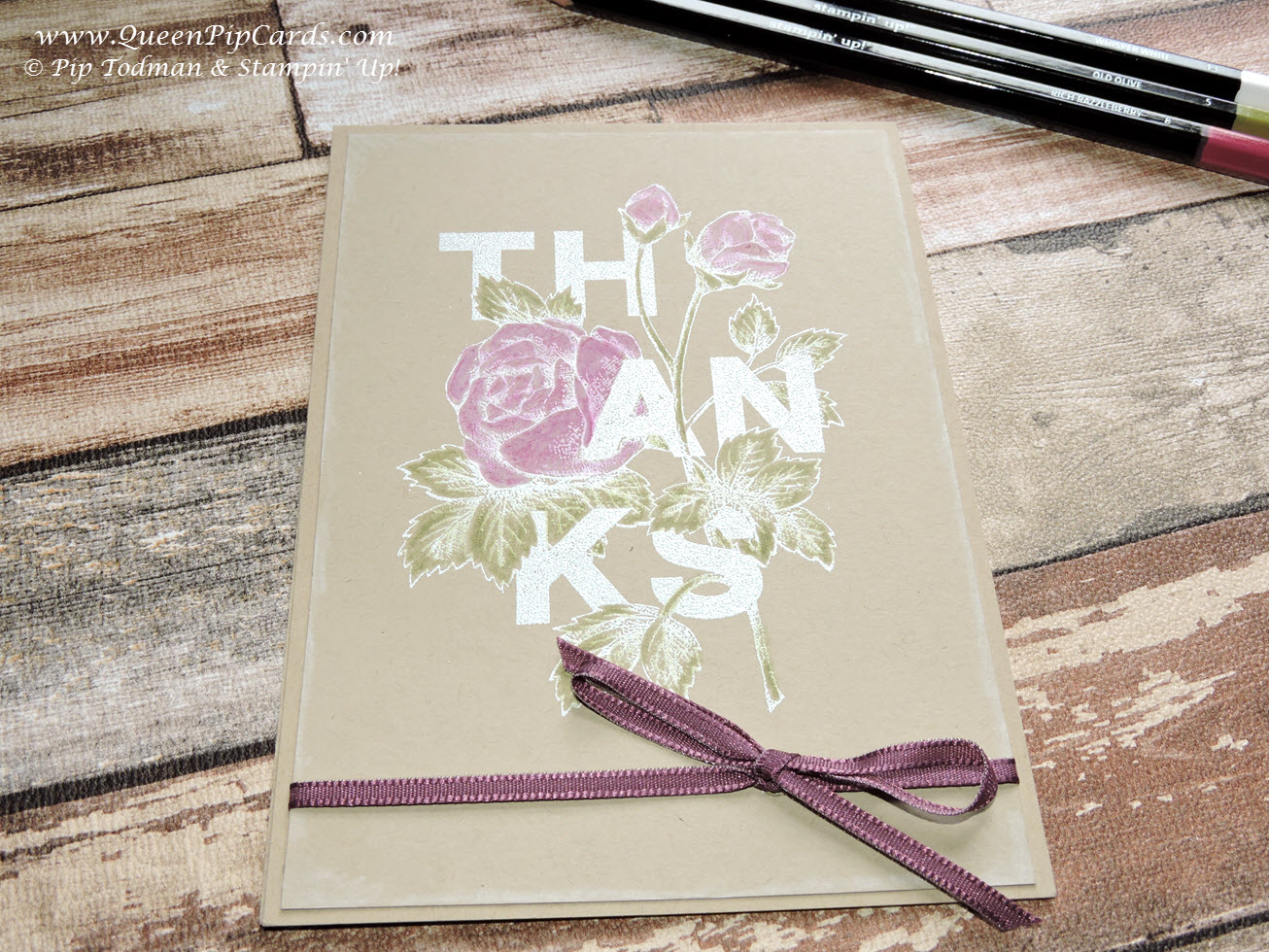 Floral Statements Thank You card - Queen Pip Cards