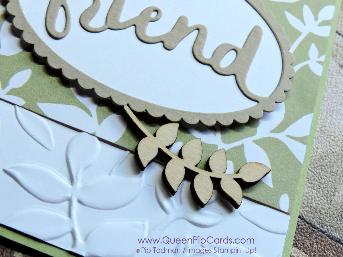 How To Make a Card for A Friend with Lovely Words Thinlits - Queen Pip Cards