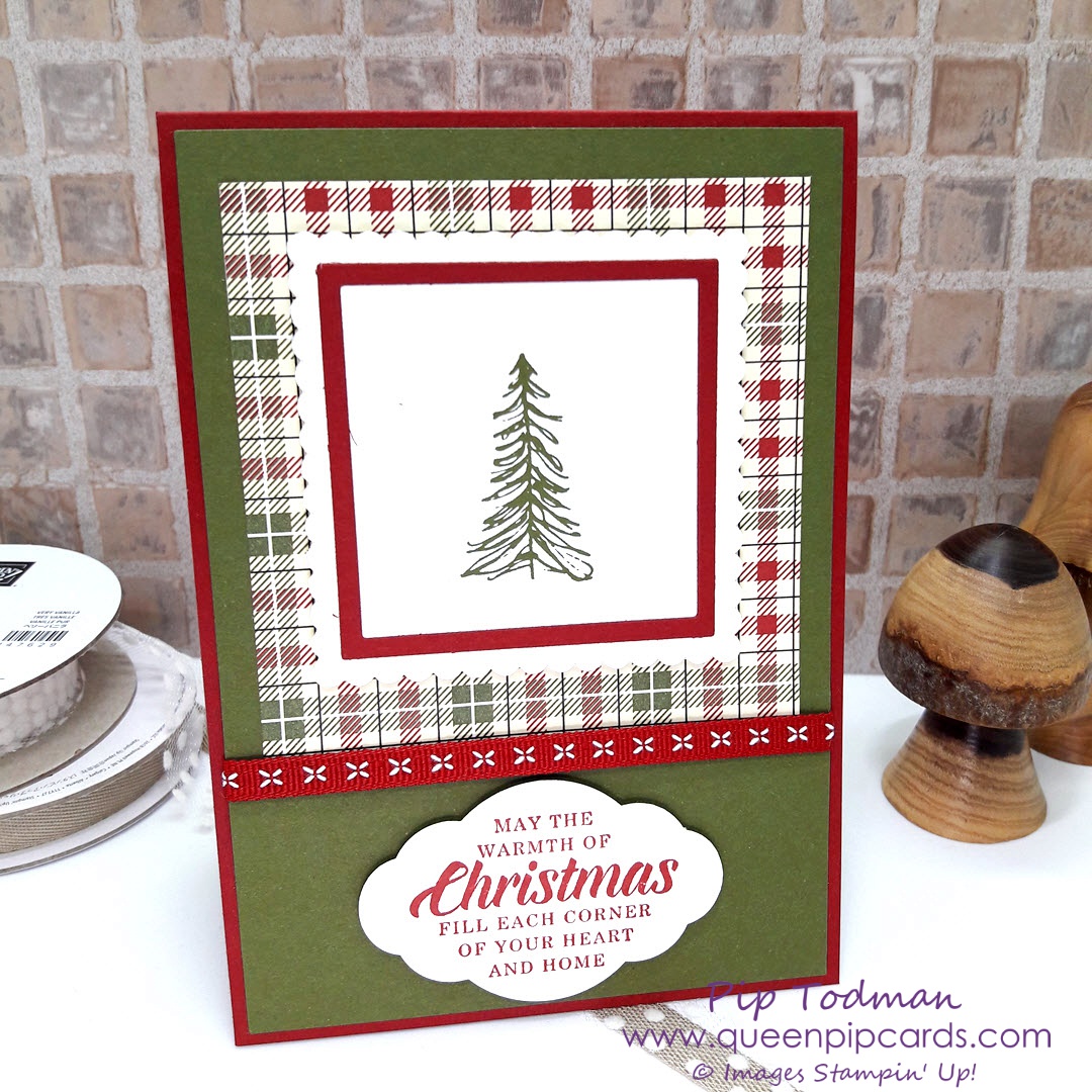 Timeless Tidings Window Frame Card Idea - Queen Pip Cards