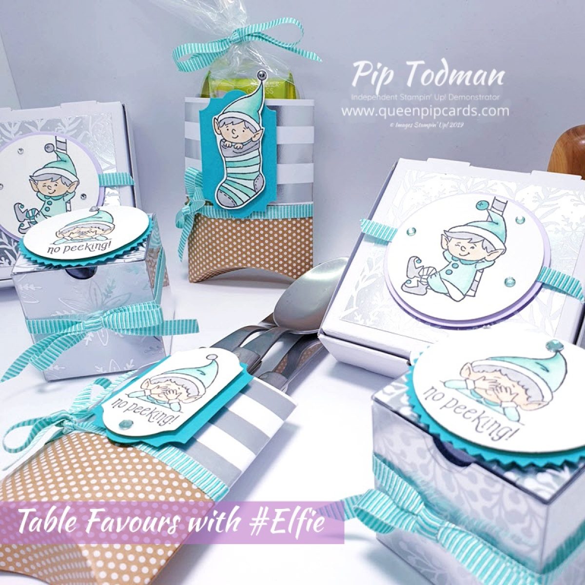 Table Favours With Hashtag Elfie - Queen Pip Cards