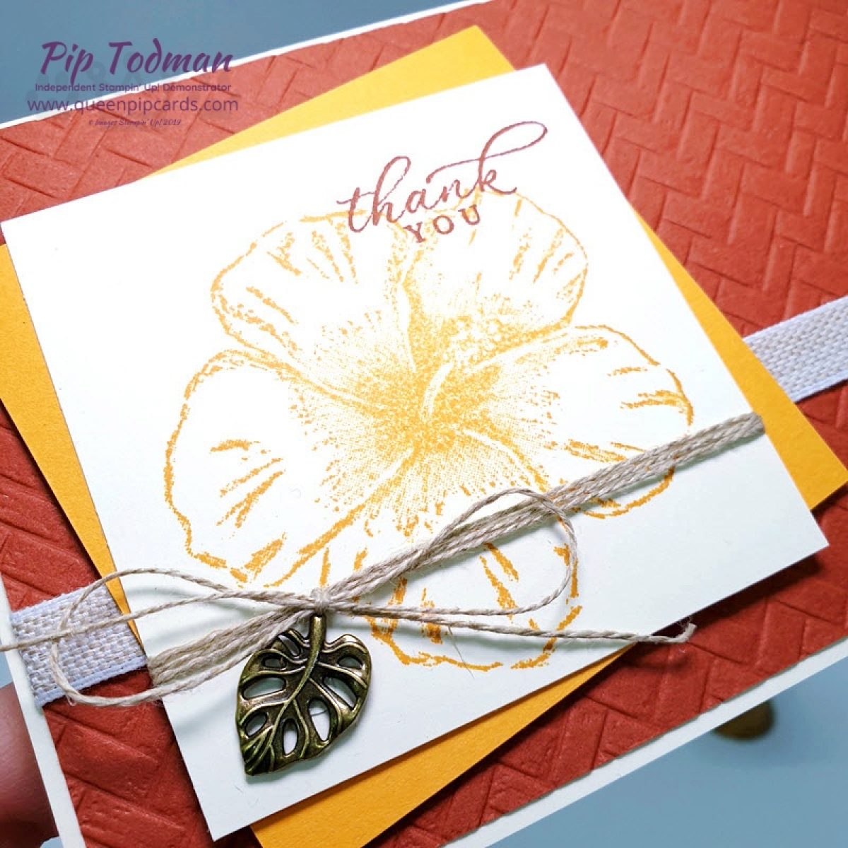 Coastal Weave Embossing Folder Meets Timeless Tropical - Queen Pip Cards