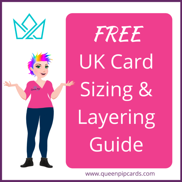 Free Card Sizes Guide - Queen Pip Cards