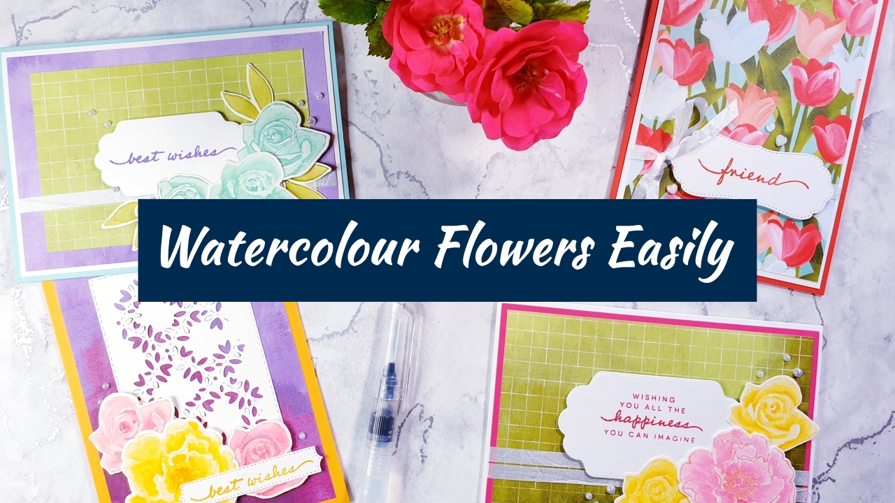 How To Watercolour Flowers Easily - Queen Pip Cards
